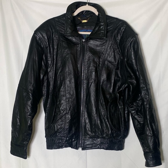 Members Only | Jackets & Coats | Vintage 8s Members Only Black Leather ...
